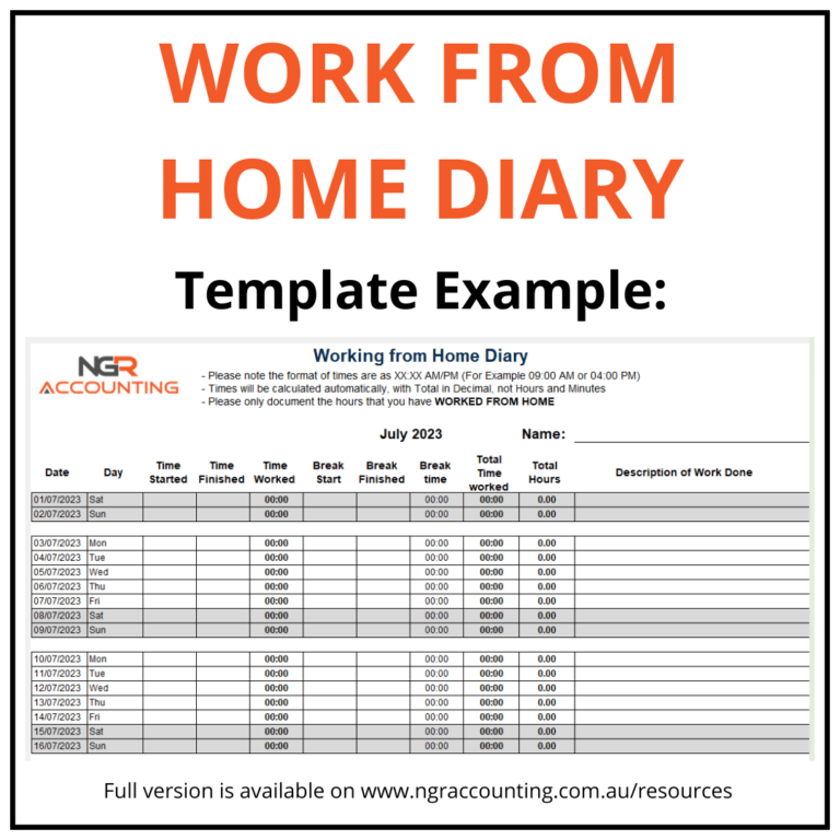 Claiming Work from Home Expenses on Your 2024/2025 Income Tax Return - NGR Accounting